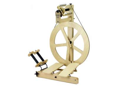 Spinnrad Merino Einfachtritt incl. Zwirnsatz, und 3 Spulen unlackiert ...